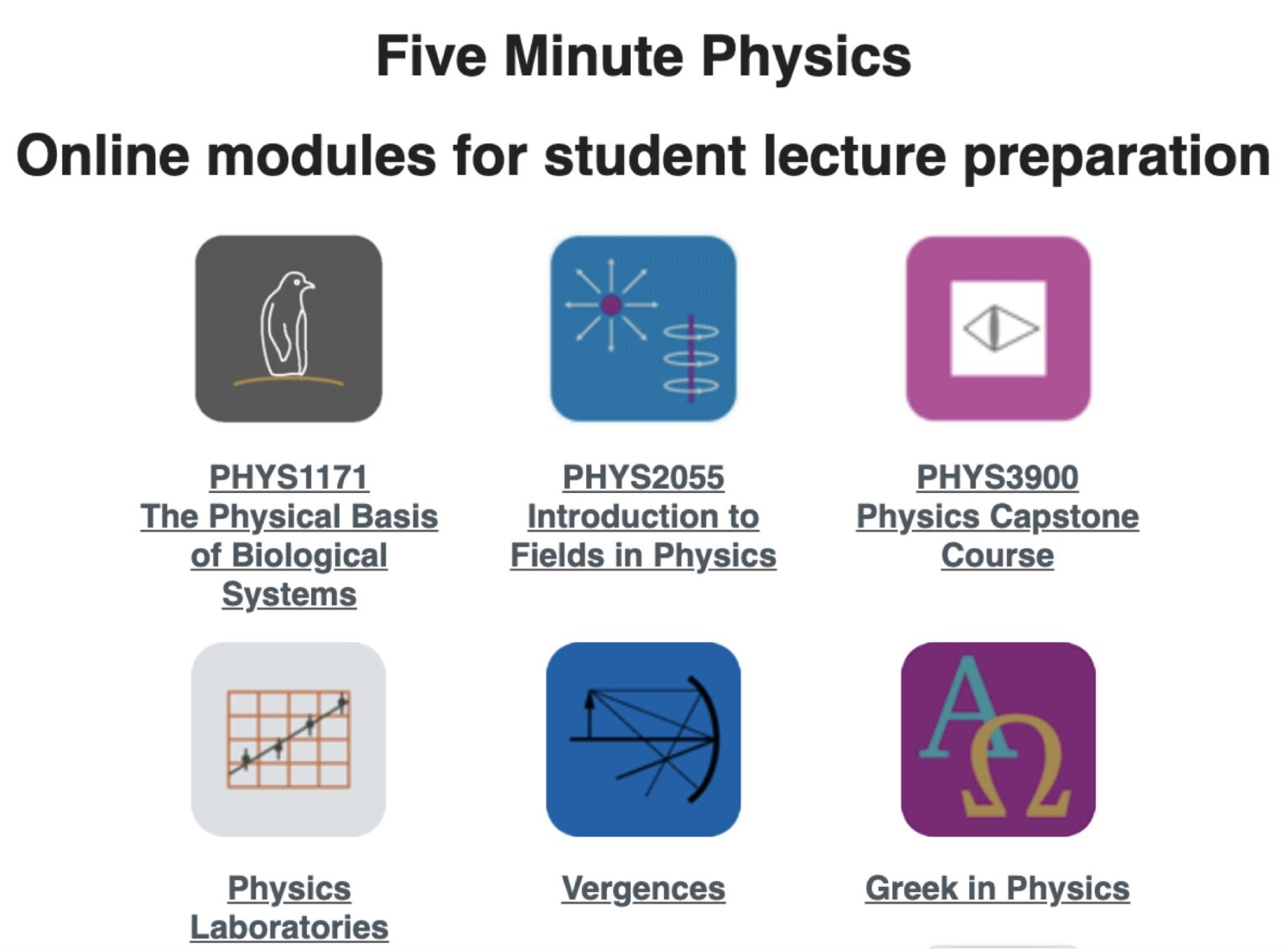 Five minute physics - ACDS